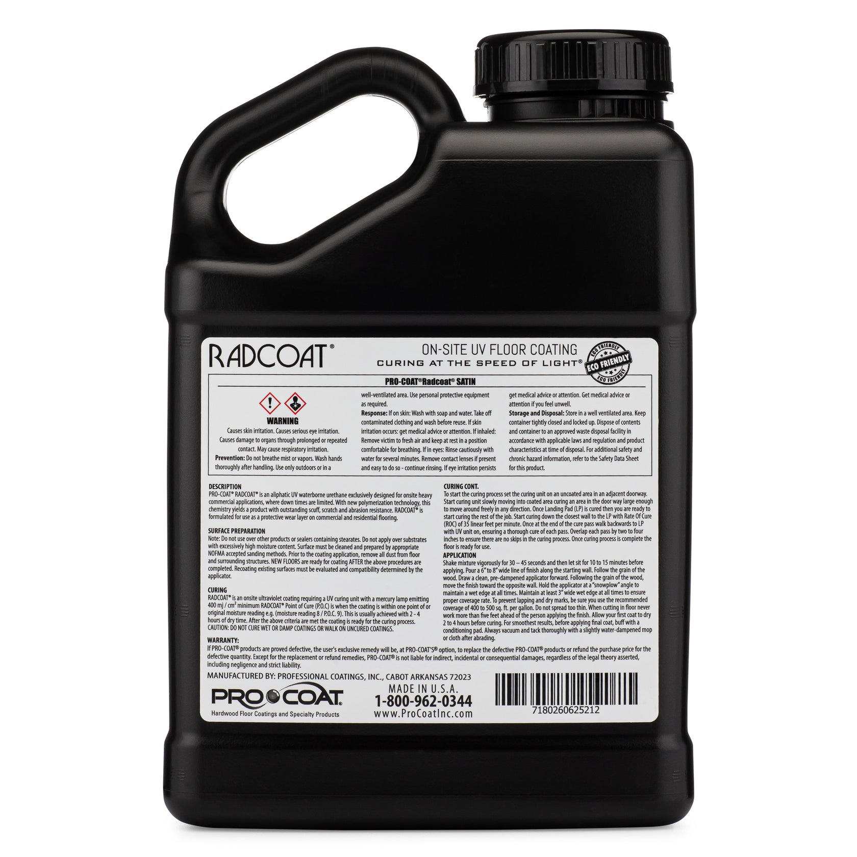 Radcoat® UV Curable Waterborne Finish – Professional Coatings Inc.